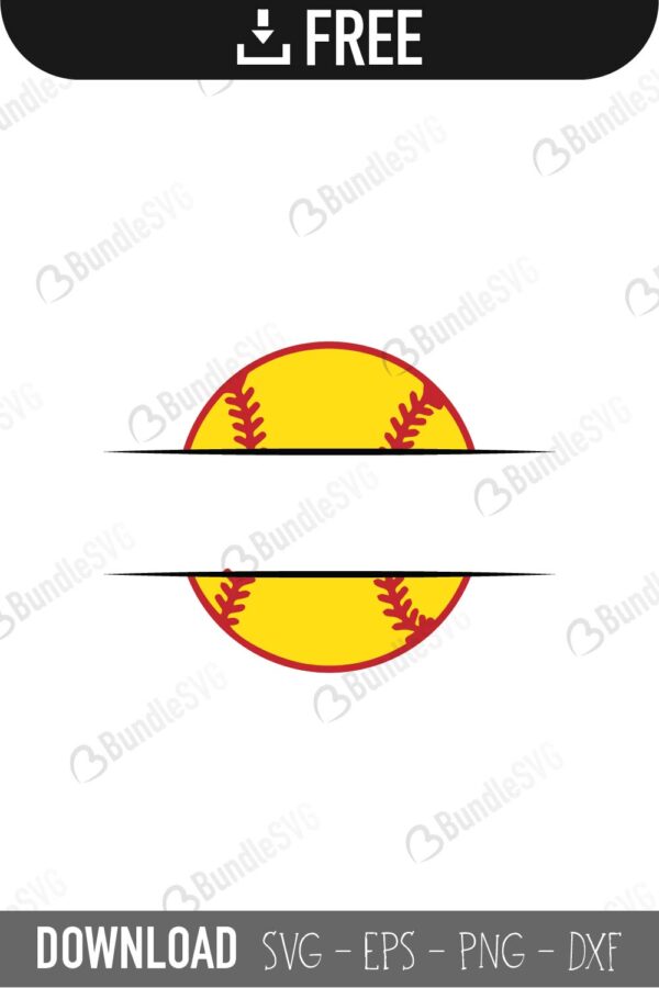 Softball SVG Cut Files Free Download | BundleSVG