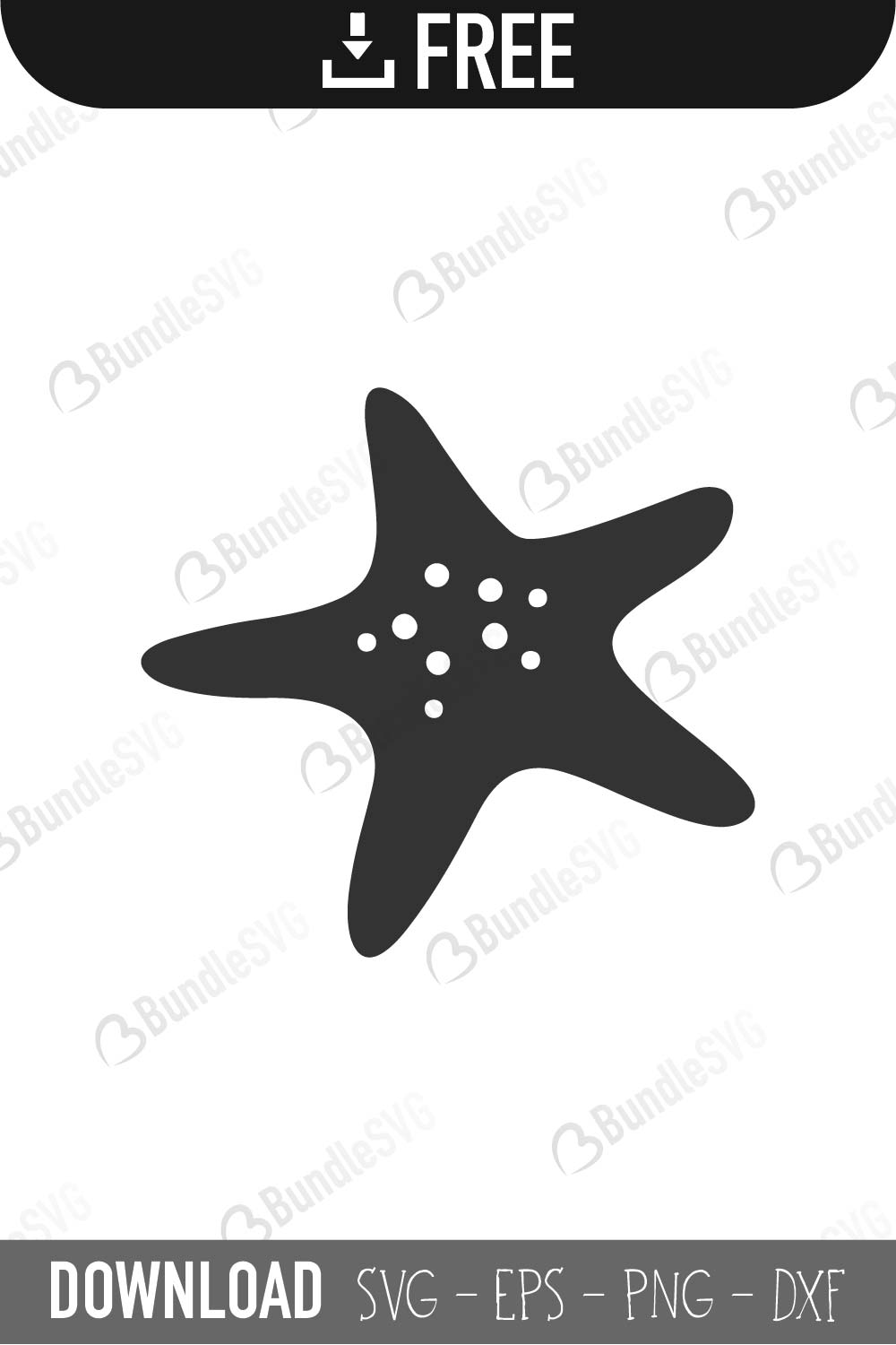Starfish SVG Cut Files Free Download | BundleSVG