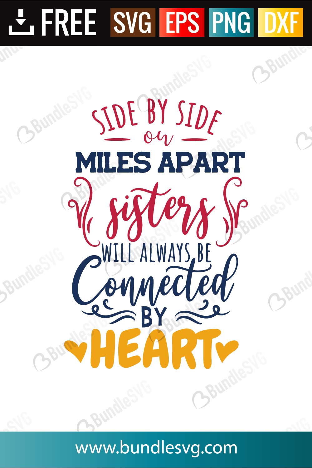 Side By Side on Miles Apart Sisters Will Always Be Connected By Heart ...