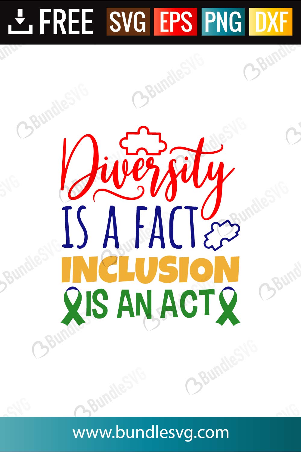 Diversity Is A Fact Inclusion is An Act SVG Cut Files | BundleSVG
