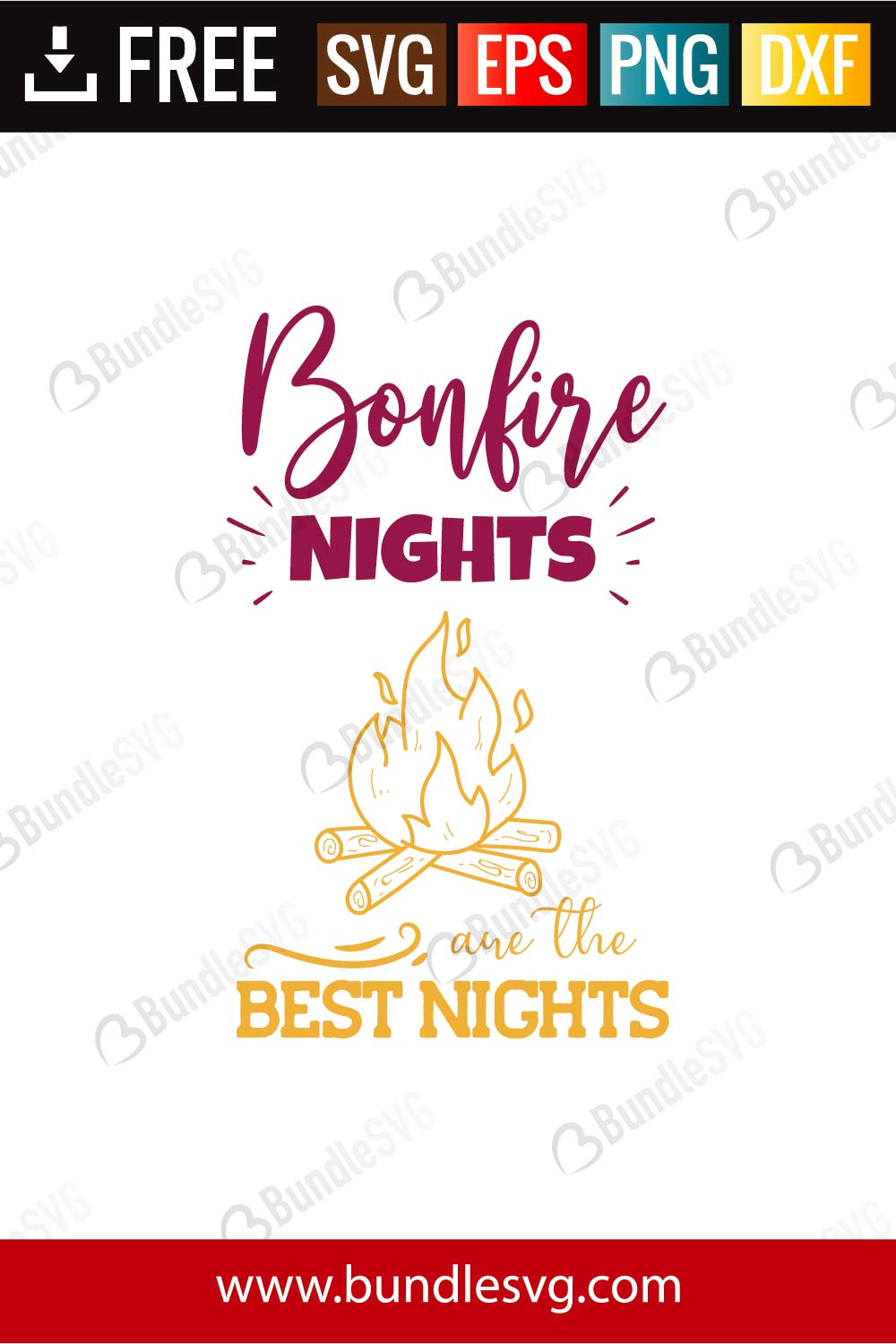 Bonfires Nights are The Best Night SVG Cut Files Free Download | BundleSVG.com