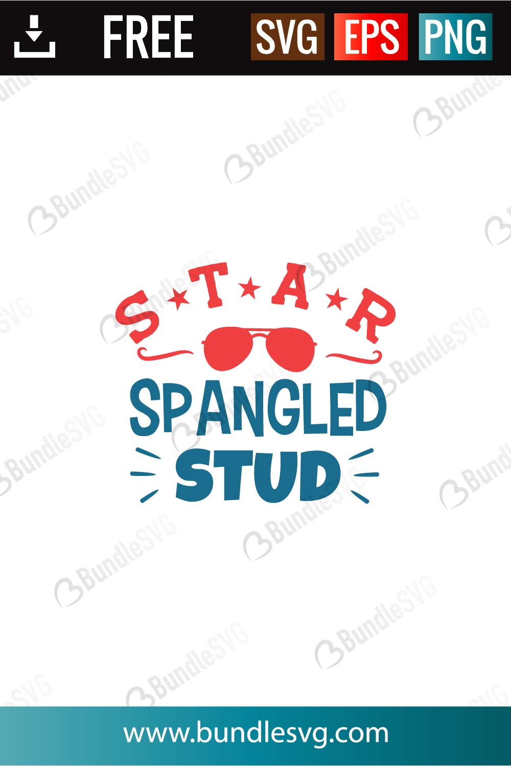Star Spangled Stud SVG Cut Files Free Download | BundleSVG.com