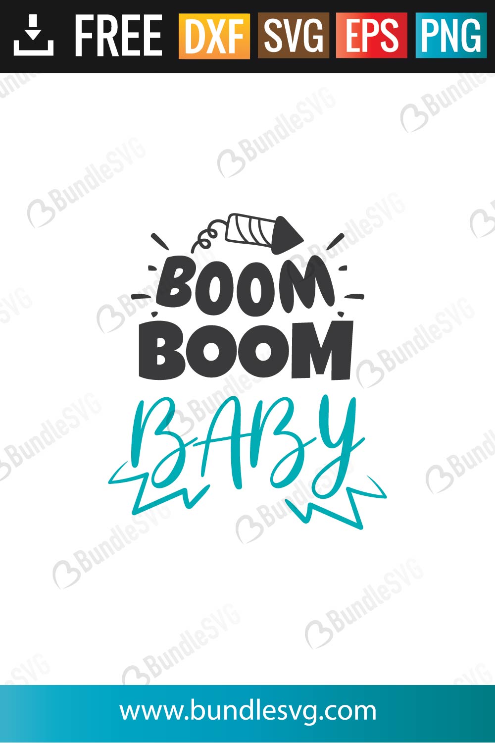 Boom Boom Baby SVG Cut Files Free Download | BundleSVG.com
