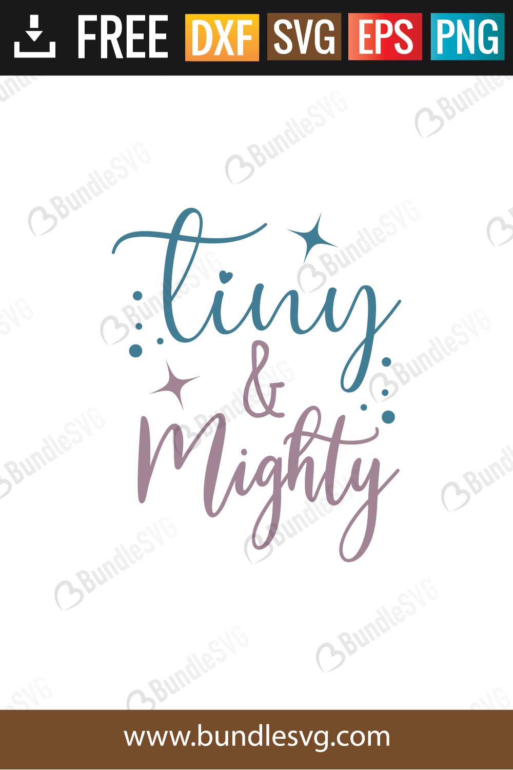 Tiny and Mighty SVG Cut Files Free Download | BundleSVG.com