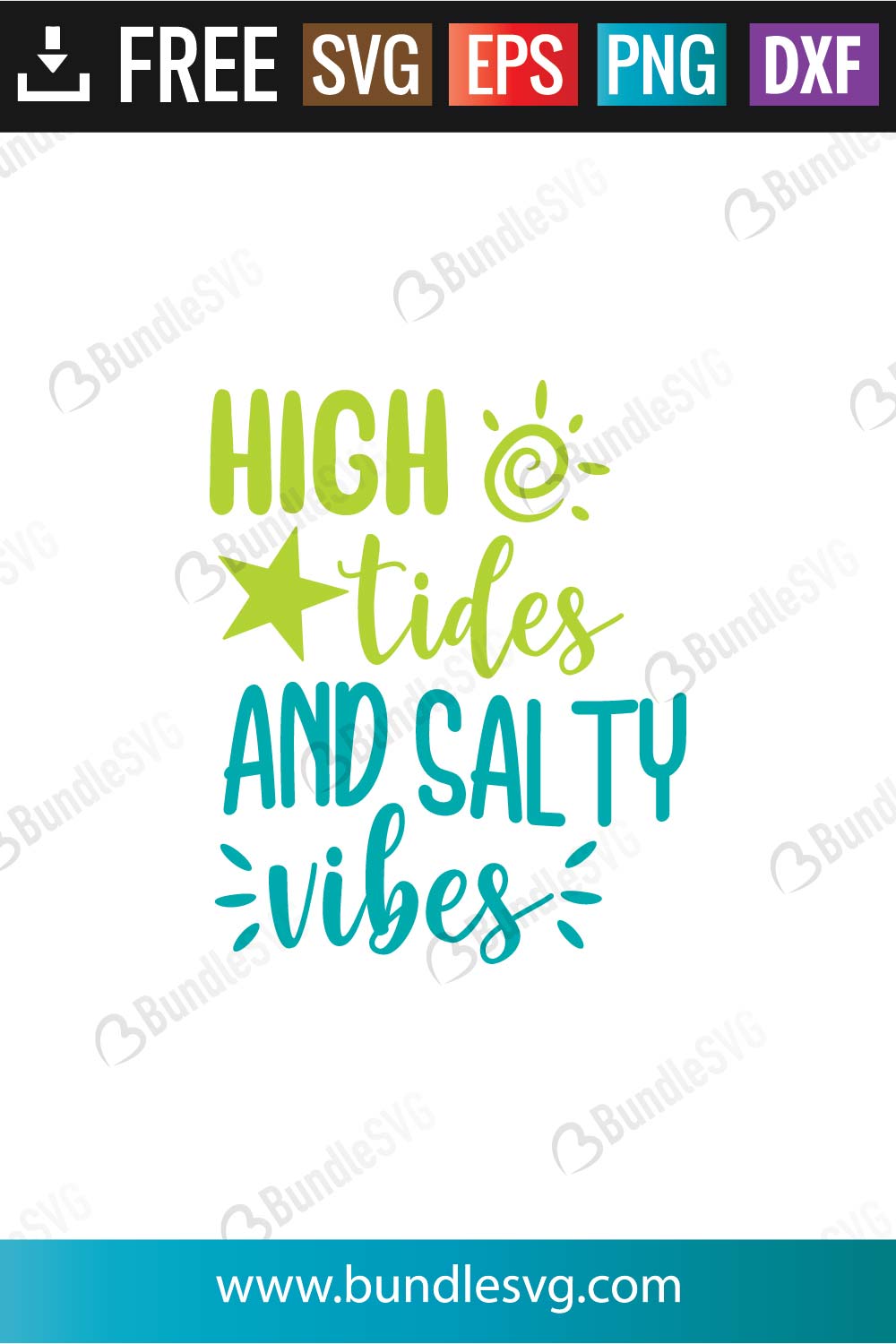 High Tides And Salty Vibes SVG Cut Files Free Download | BundleSVG.com