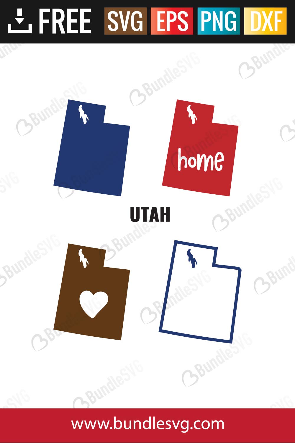 Utah States SVG Cut Files Free Download | BundleSVG.com