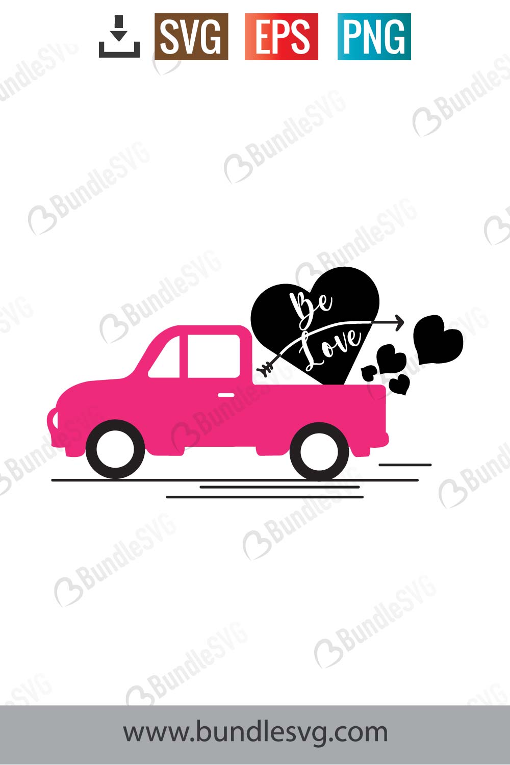 Valentine Truck Svg Free Download | BundleSVG.com