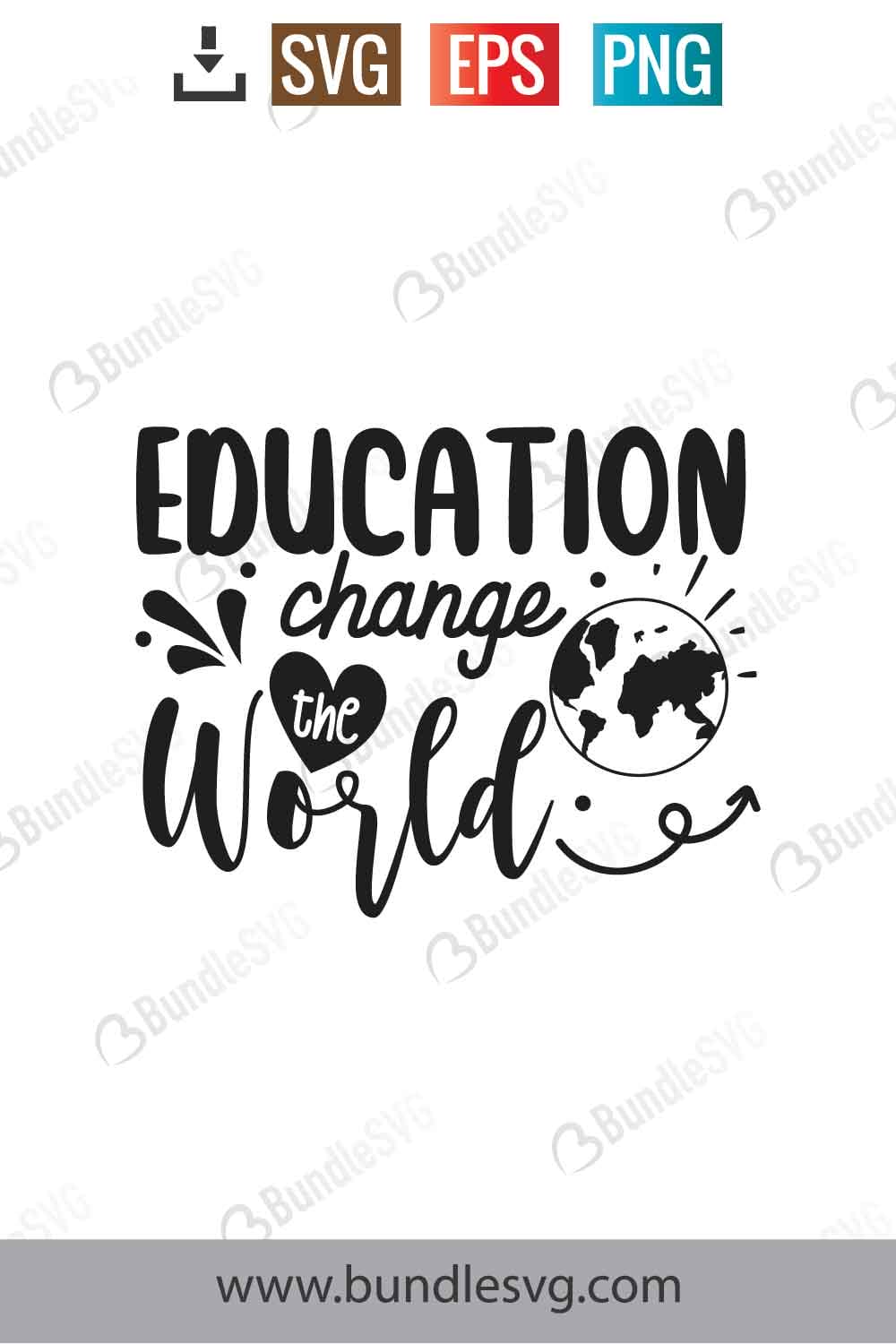 Education Changes The World Svg Free Download | BundleSVG.com
