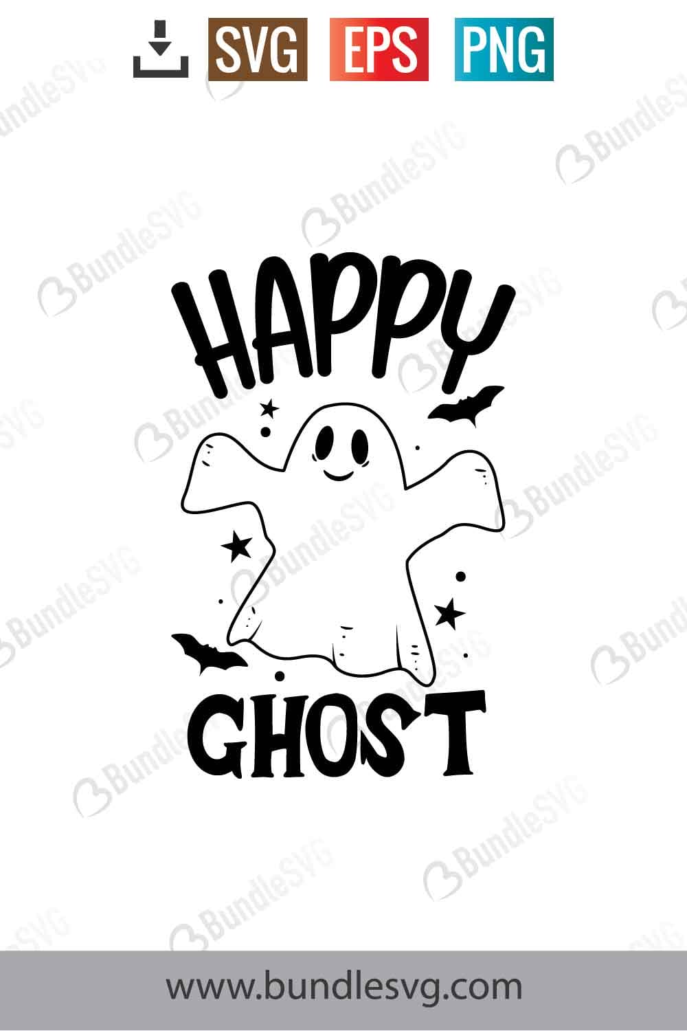 Happy Ghost Svg Free Download | BundleSVG.com