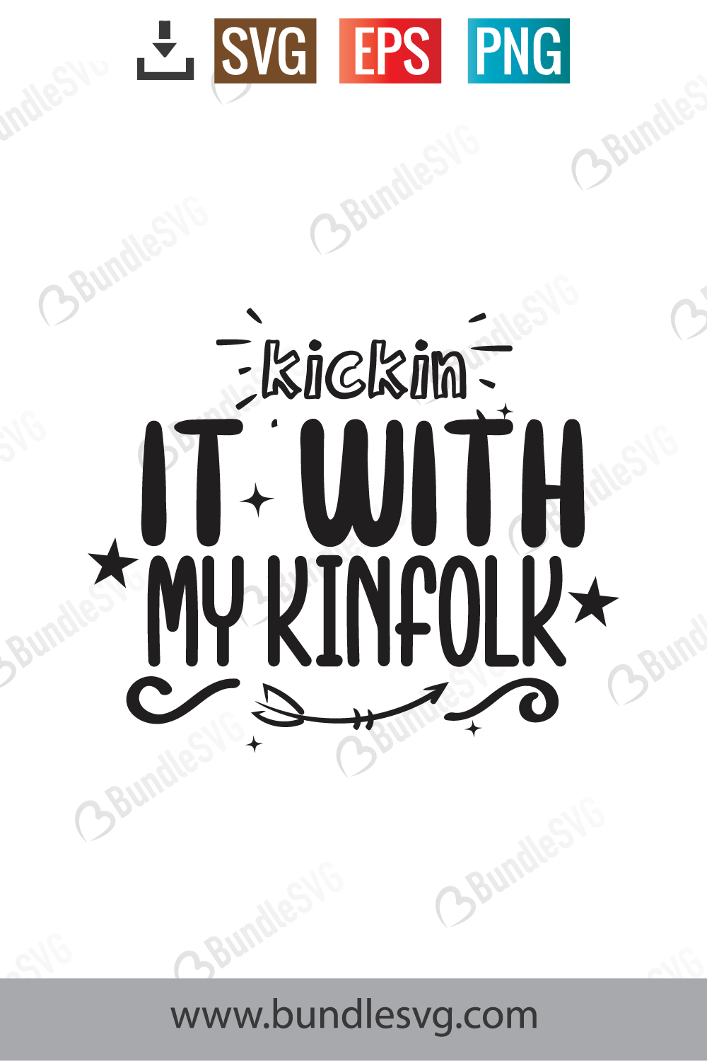 Kickin It With My Kinfolk Svg Free Download | BundleSVG.com